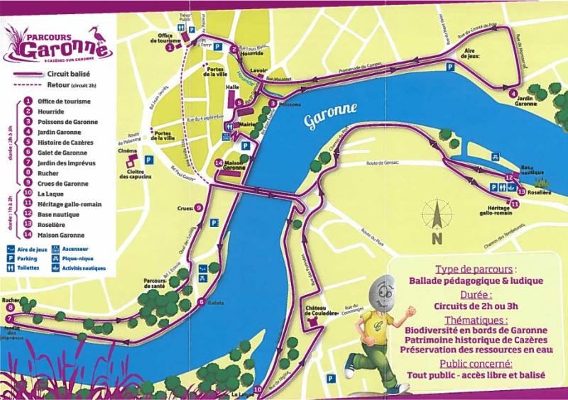 Parcours Garonne à Cazères, Activité, Cazères, Station verte